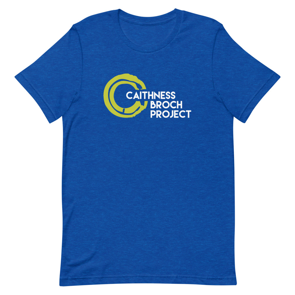 White logo unisex t-shirt - Caithness Broch Project
