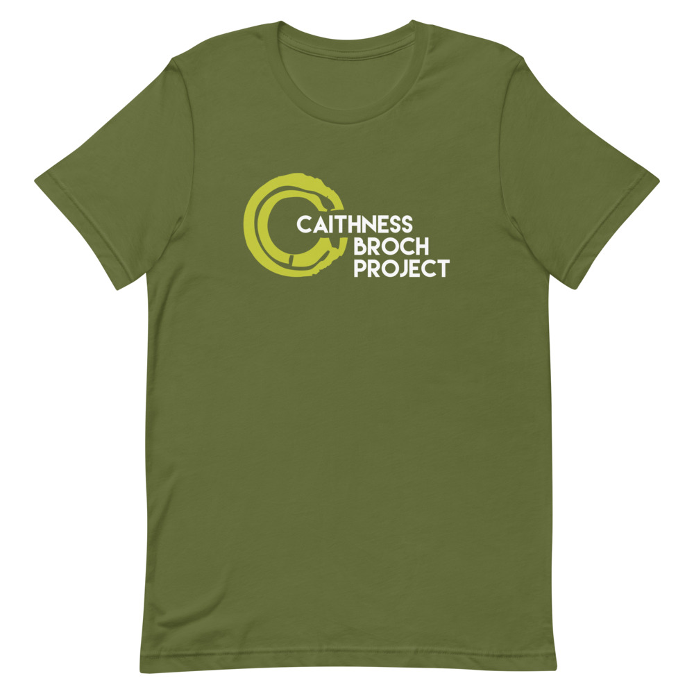 White logo unisex t-shirt - Caithness Broch Project